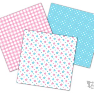 Pastel Pink and Blue Digital Paper, Seamless Pattern, Tileable ...