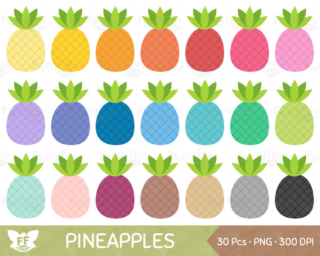 Pineapple Clipart, Pineapples Clip Art, Fruit Cartoon Food Tropical ...