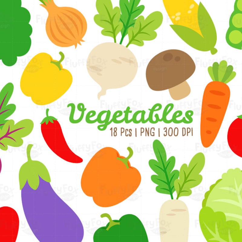 Vegetable Clipart - Etsy