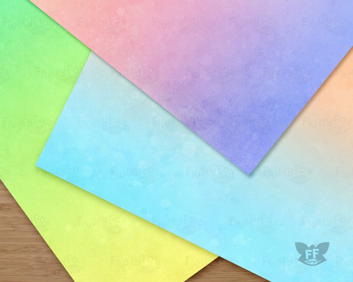 Ombre Watercolor Digital Paper Soft Three-color Mixed Pastel - Etsy