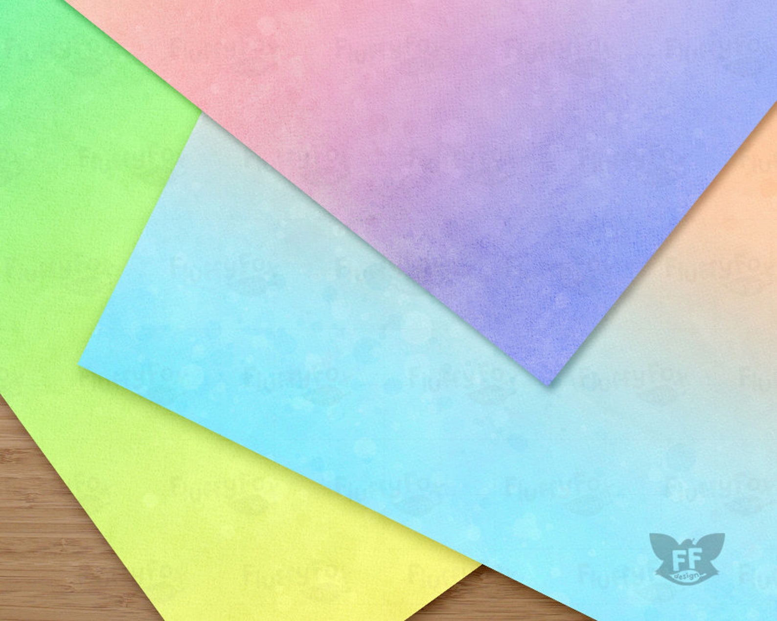 Ombre Watercolor Digital Paper Soft Three-color Mixed Pastel - Etsy