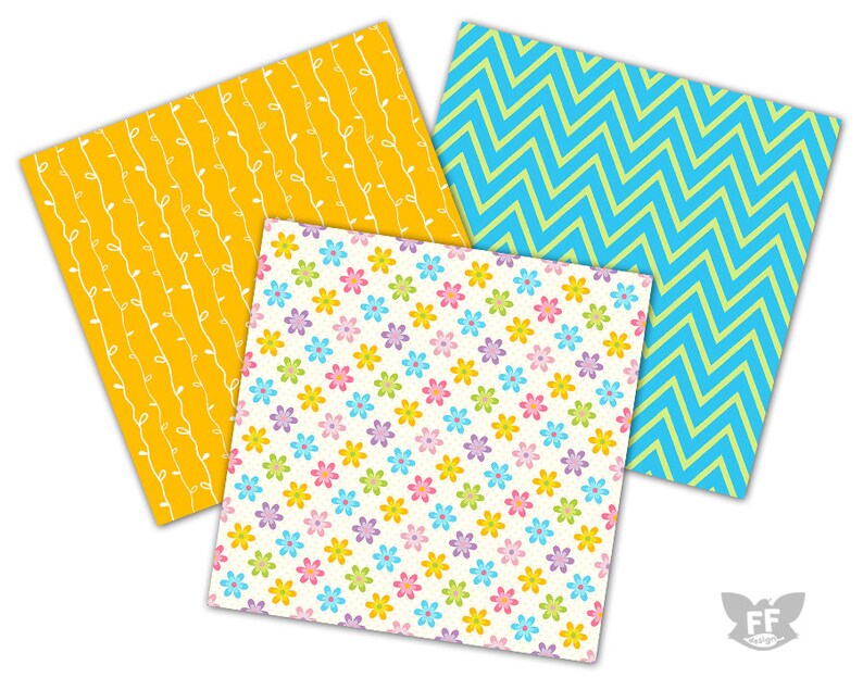Springtime Digital Paper Spring Time Papers Seamless | Etsy