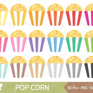 Popcorn Clipart, Pop Corn Clip Art, Cinema Movie Theater Snack Food ...