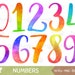 Watercolor Number Clipart Ombre Painted Numbers Clip Art | Etsy