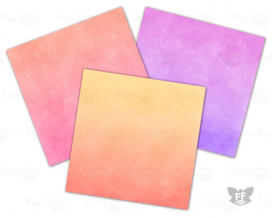 Ombre Watercolor Digital Paper Soft Color Pastel Calm Painted - Etsy