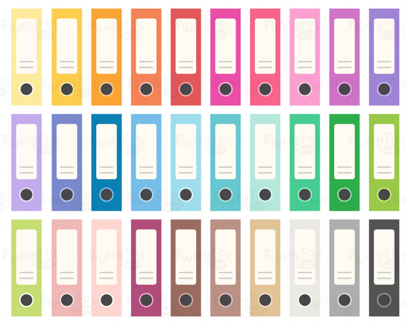 Folder Clipart Folders Clip Art School Office Supply - Etsy Australia