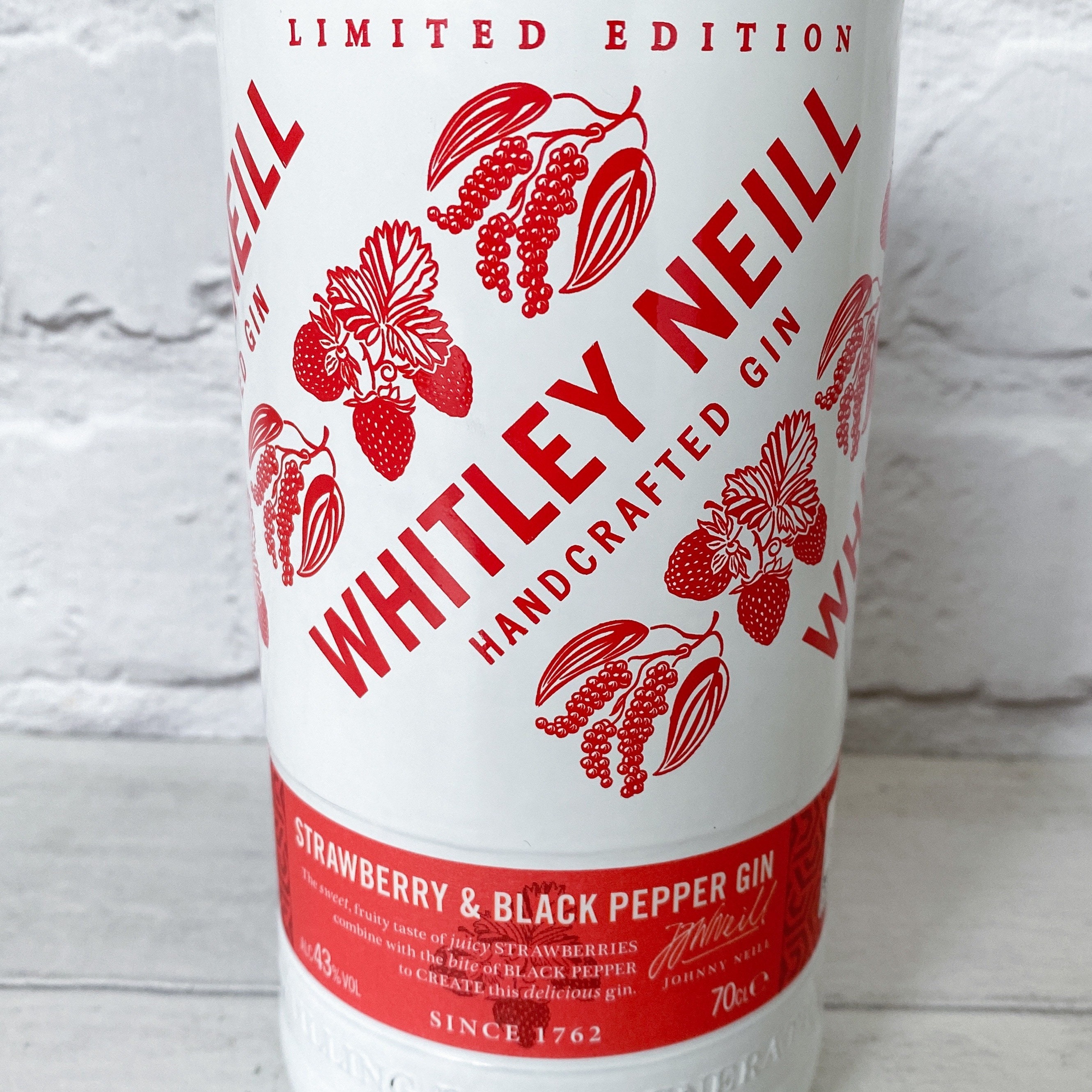 Whitley Neil Strawberry Gin Bottle Candle Upcycled Original Bottle ...