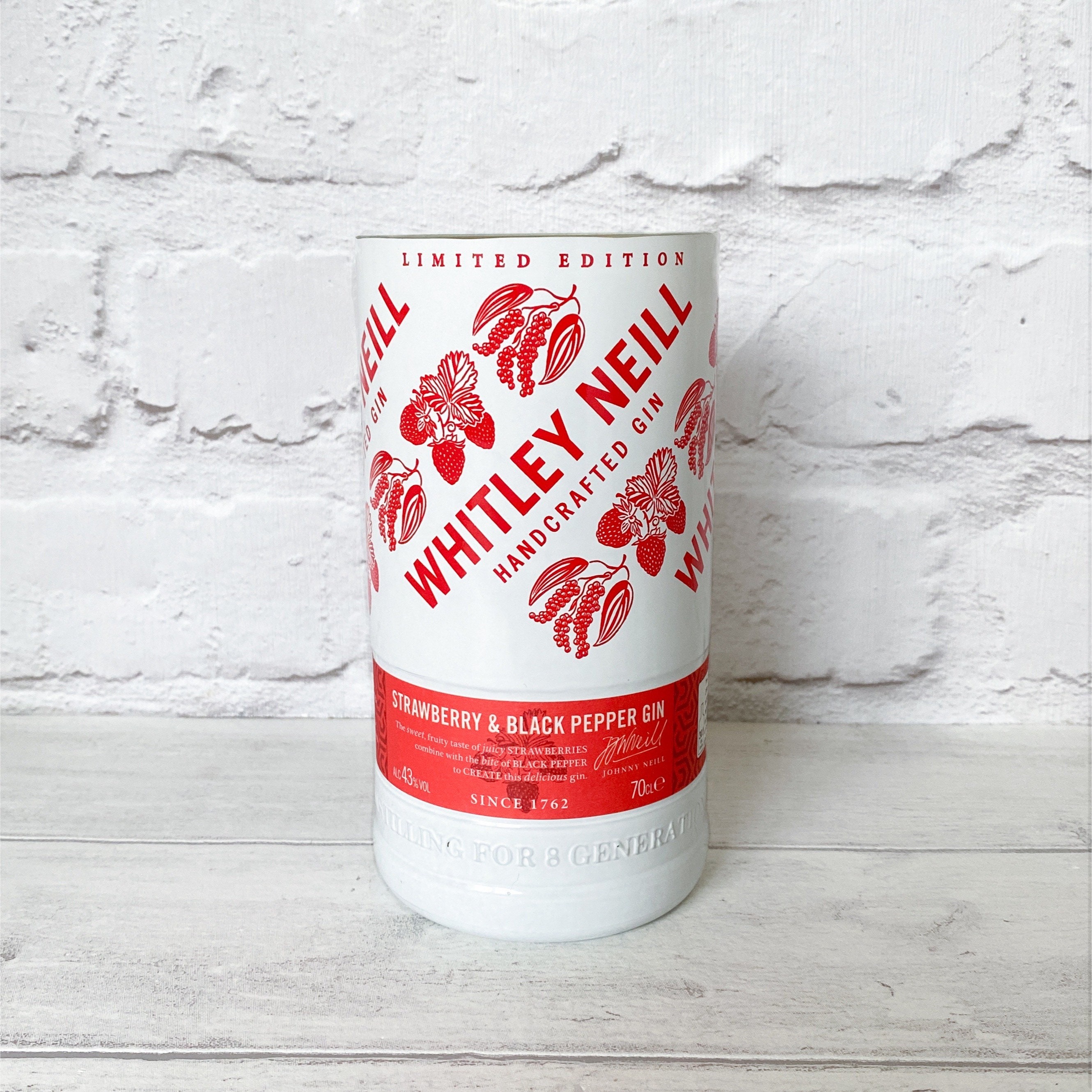 Whitley Neil Strawberry Gin Bottle Candle Upcycled Original | Etsy