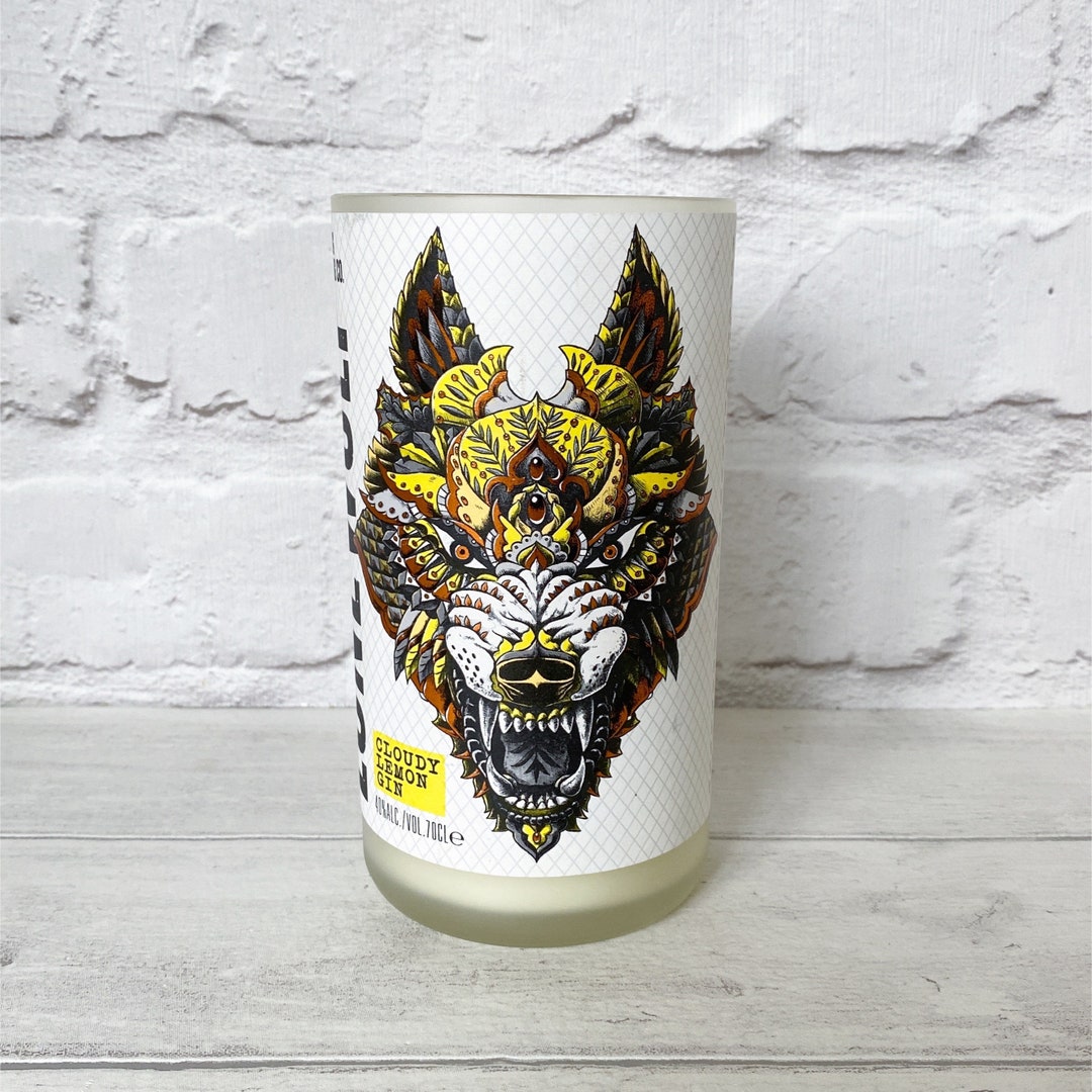 Lone Wolf Gin Bottle Candle Upcycled Original Bottle New Shape - Etsy ...