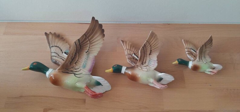 Ceramic Flying Wall Ducks Three England - Etsy Australia
