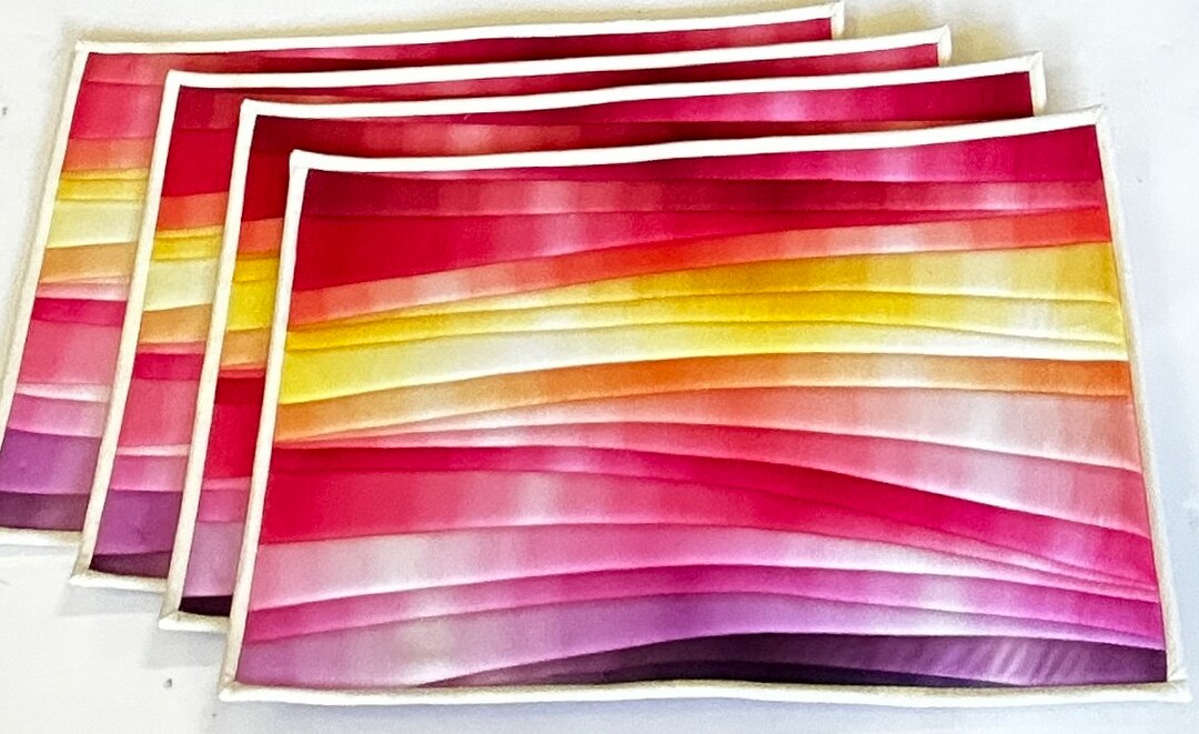Shades of Summer Placemats, Set of Four - Etsy