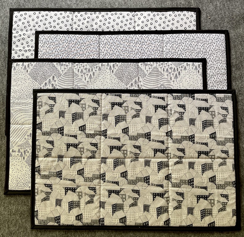 Lemon Pepper Placemats, Set of Four - Etsy