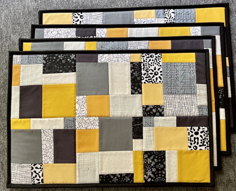 Lemon Pepper Placemats, Set of Four - Etsy