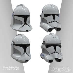 Star Wars Clone Trooper 3D Print File Collection 4 Helmets Etsy Australia