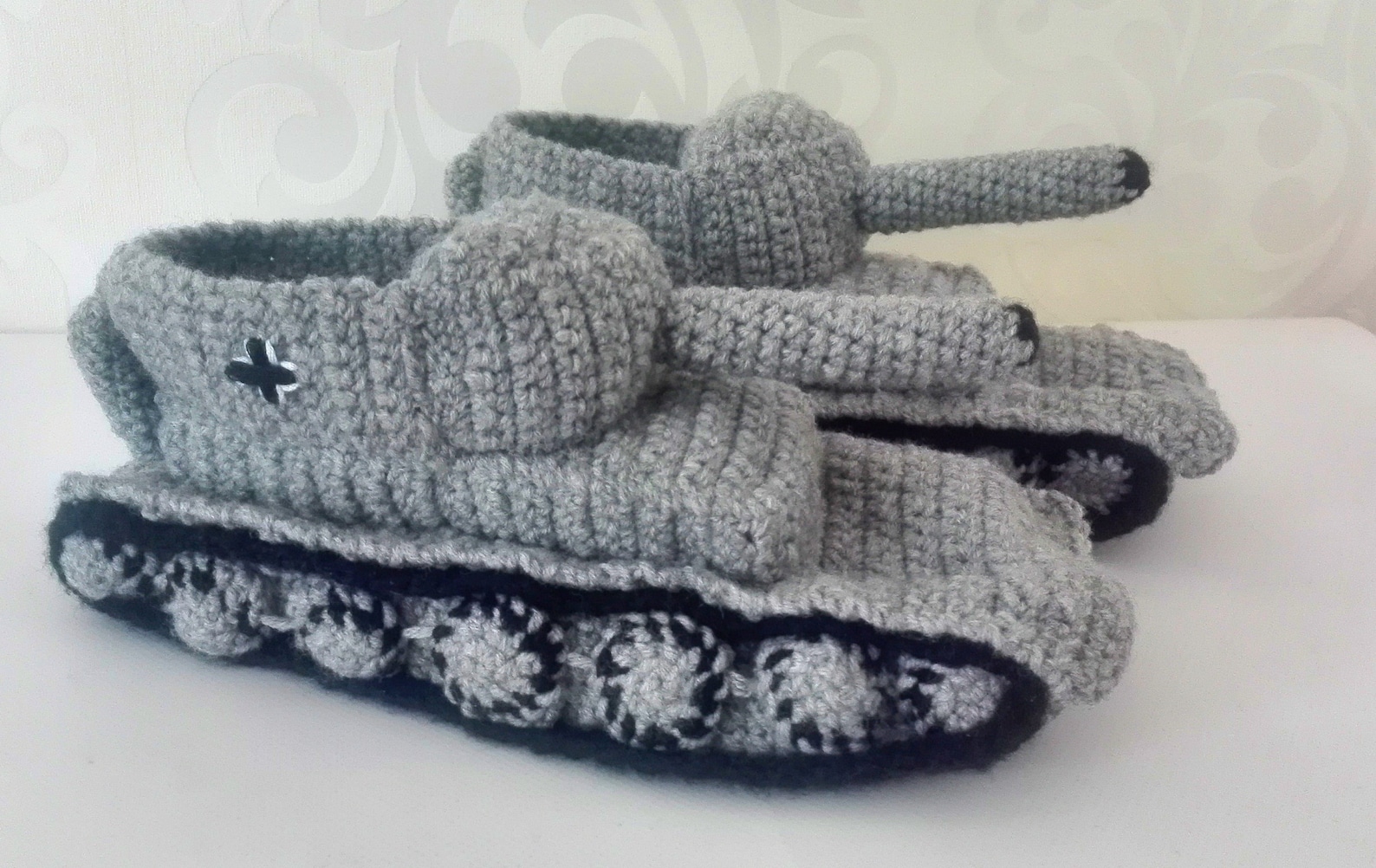 Tank Slippers, Panzer Tank Slippers, Knitted Army Slipper Socks, Tanks ...