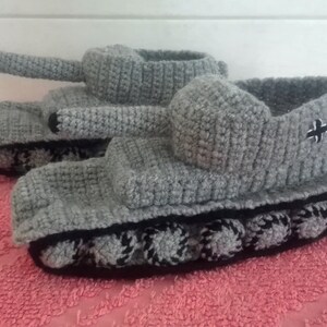 Tank Slippers, Panzer Tank Slippers, Knitted Army Slipper Socks, Tanks ...