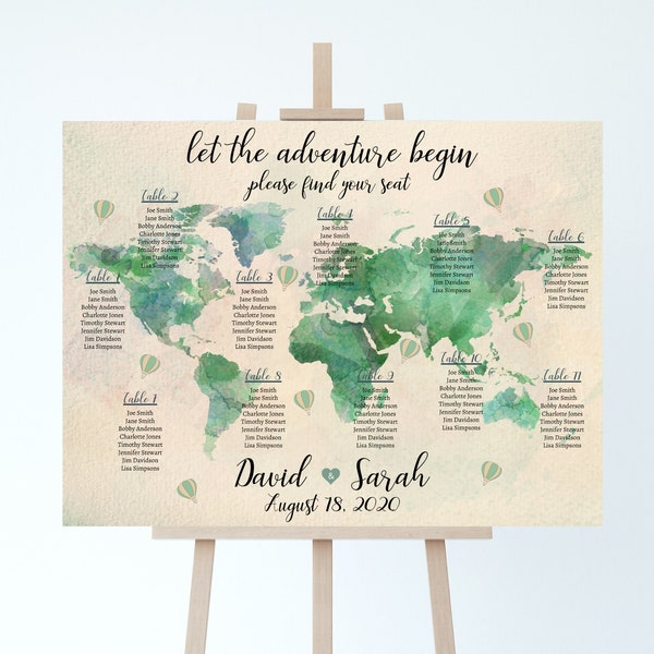 World Seating Chart - Etsy