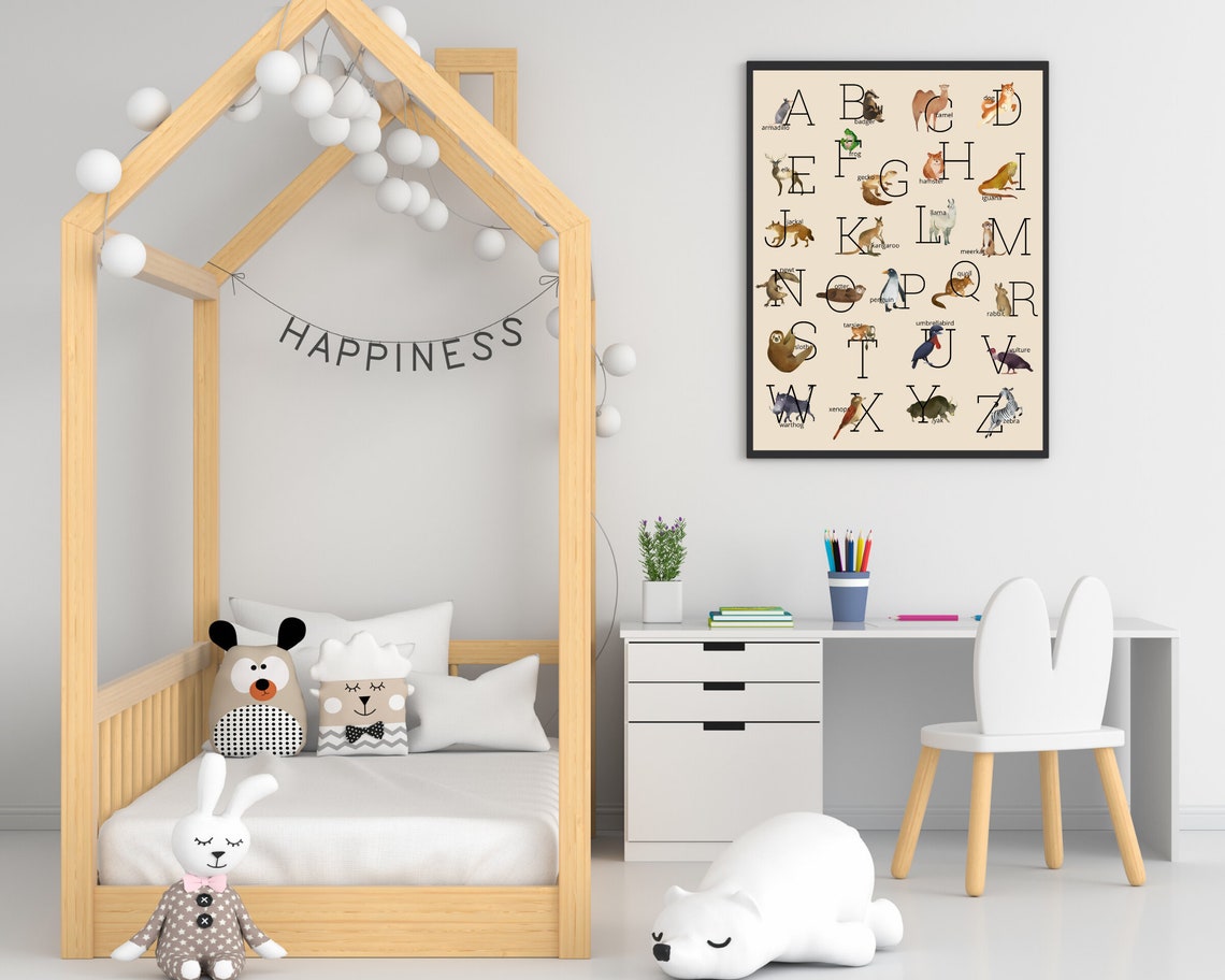Alphabet Poster, Animal Alphabet, Educational Poster, Printable ...