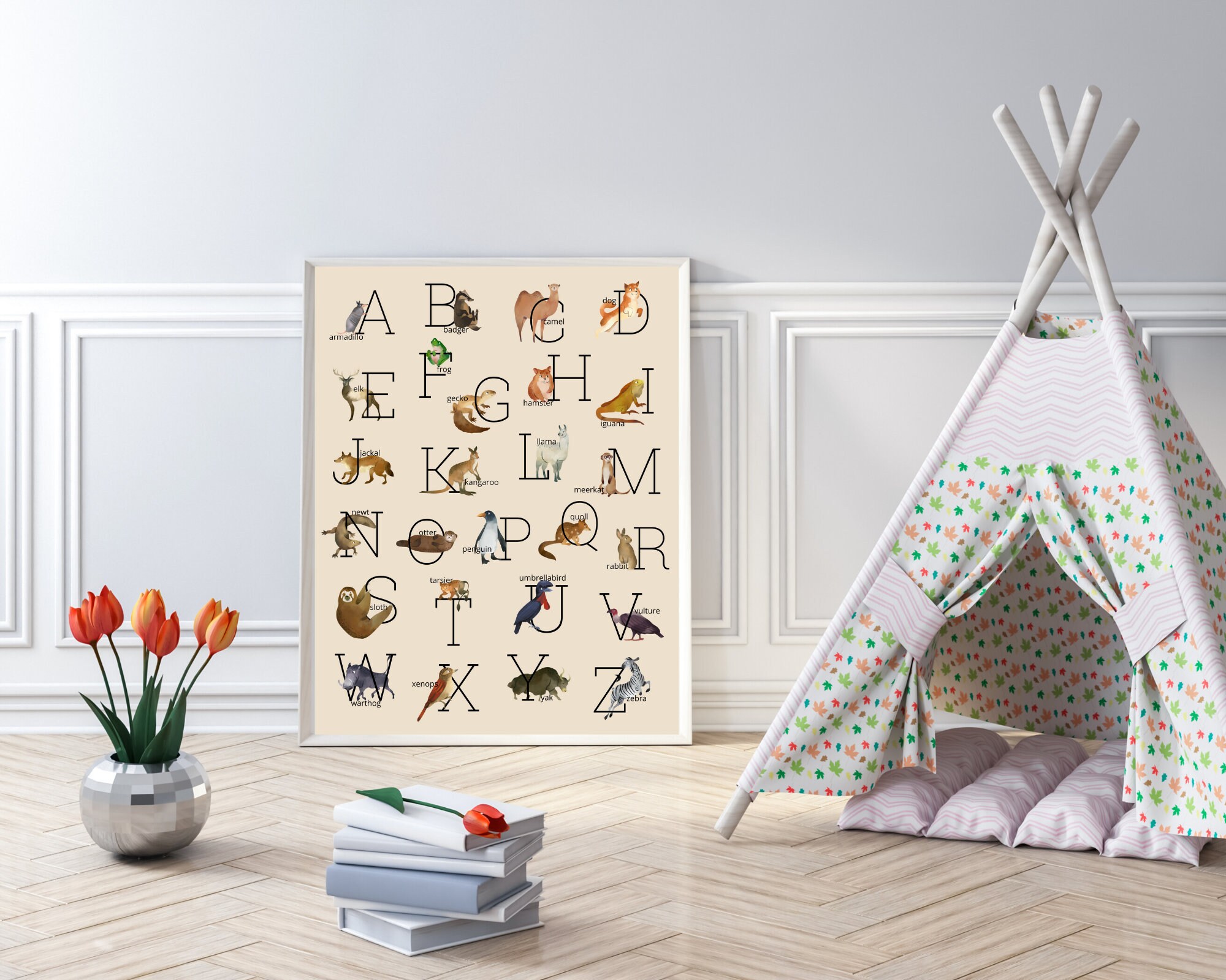 Alphabet Poster, Animal Alphabet, Educational Poster, Printable ...