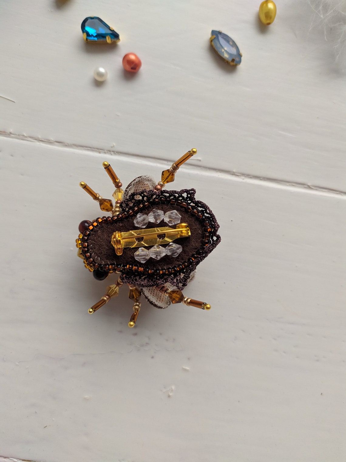 Beetle Brooch Beetle Pin Unique Jewelry Insect Jewelry - Etsy