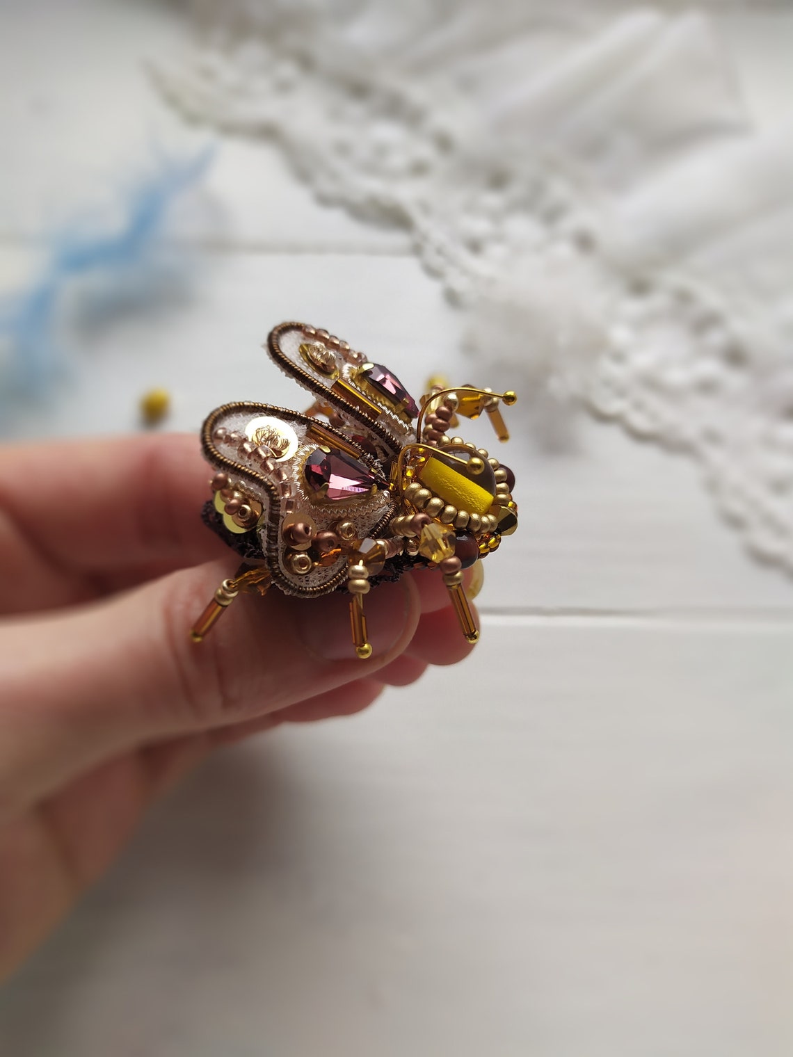 Beetle Brooch Beetle Pin Unique Jewelry Insect Jewelry - Etsy