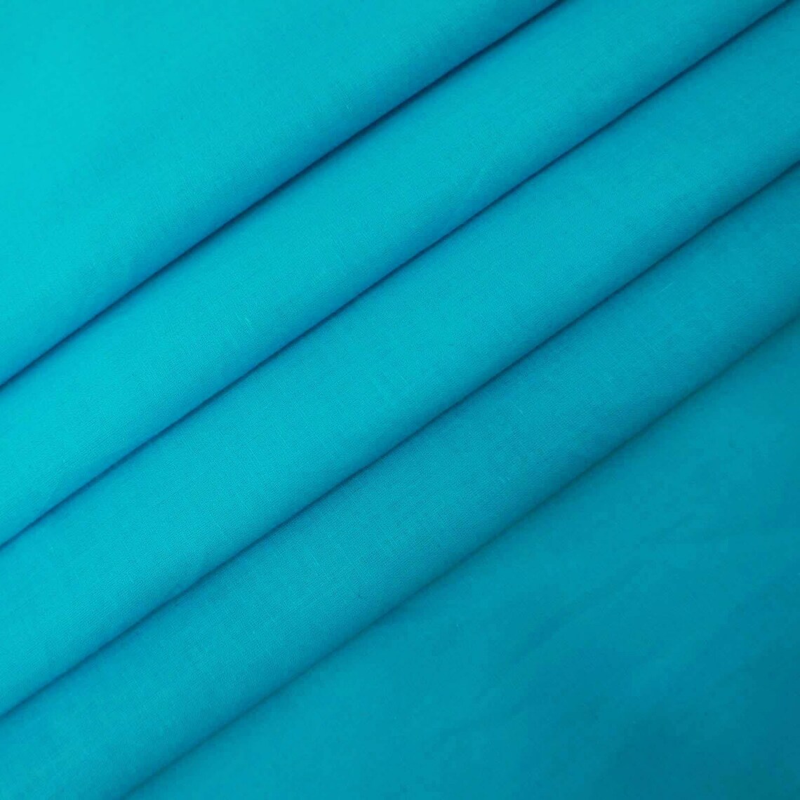 Dress Material Aqua Blue Fabric Home Decor Fabric Sewing | Etsy