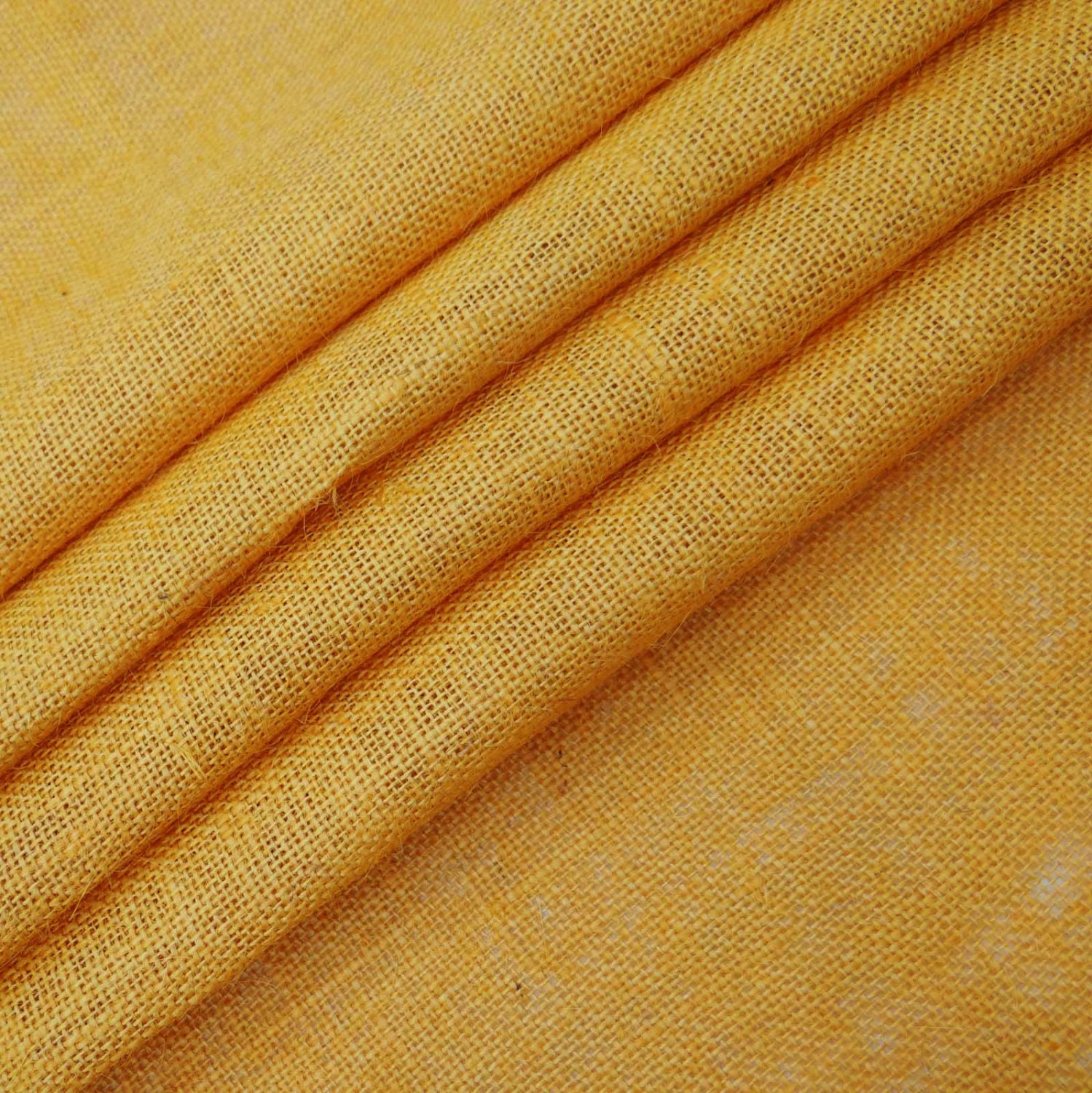Yellow Burlap Yellow Jute Fabric Natural Fabric Home | Etsy