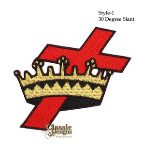 Cyrene Crusaders Patch: Masonic York Rite Cross and Crown Applique - Etsy