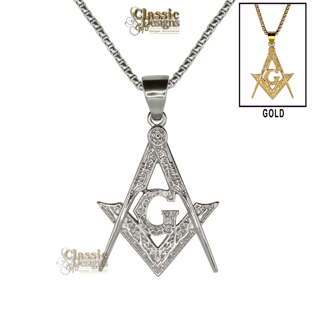 Masonic Master Mason Pendant: Stainless Steel Freemasonry Jewelry - Etsy