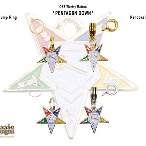 OES Worthy Matron Charms With Center Gavel - Order of the Eastern Star ...
