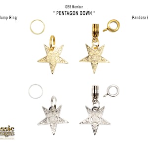 Order of the Eastern Star - OES Member Charms - OES in All Silver and ...