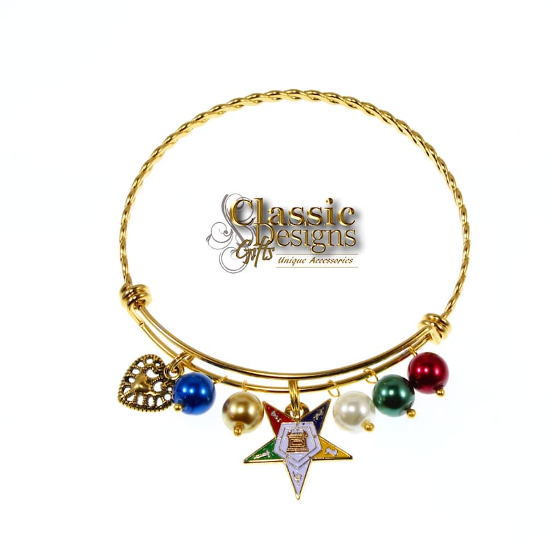 Order of the Eastern Star-oes Stainless Steel Bangle Bracelet - Etsy