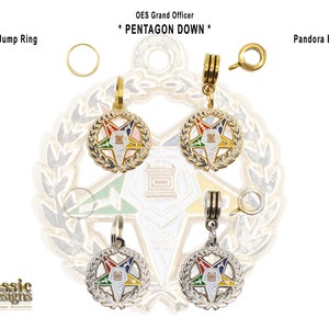 OES Grand Chapter Officer Charms With Wreath, Order of the Eastern Star ...