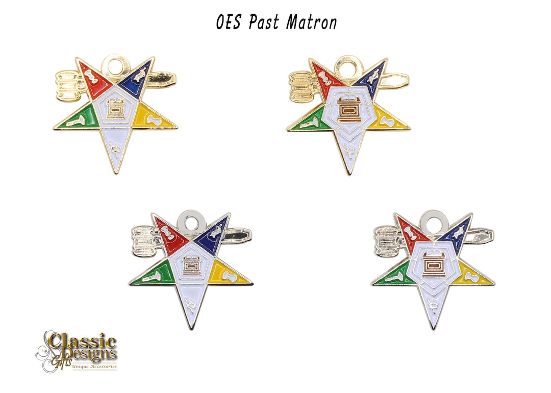 OES Past Matron Charms With Gavel - Order of the Eastern Star 5-star ...
