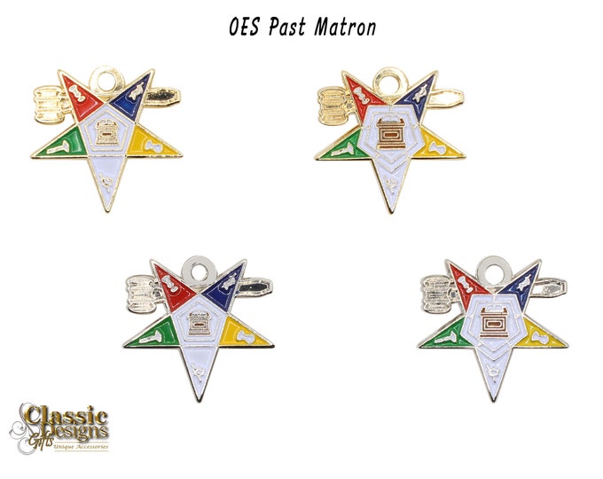 OES Past Matron Charms With Gavel - Order of the Eastern Star 5-star ...