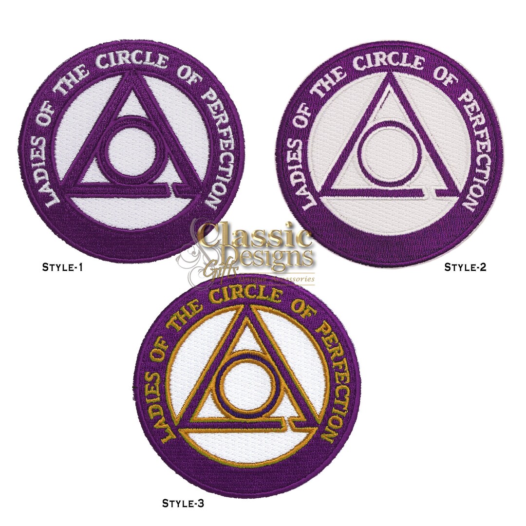 LOCOP Masonic Patch: Ladies of the Circle of Perfection Embroidery - Etsy