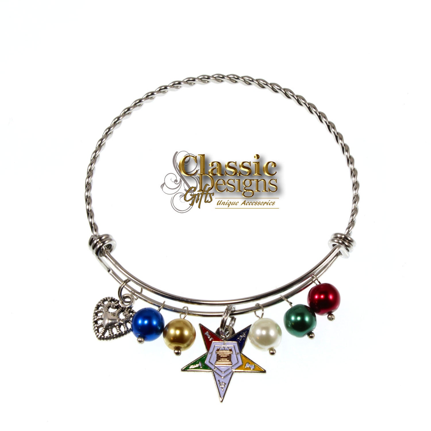 Order of the Eastern Star-oes Stainless Steel Bangle Bracelet | Etsy