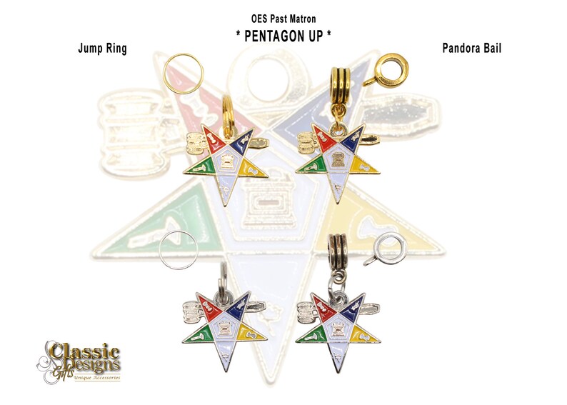 OES Past Matron Charm: Order of the Eastern Star, Silver & Gold Tone - Etsy