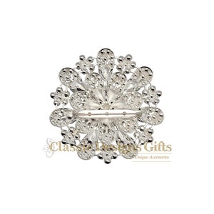 OES Order of the Eastern Crystal Brooch on Silver, OES Large 3-inch ...