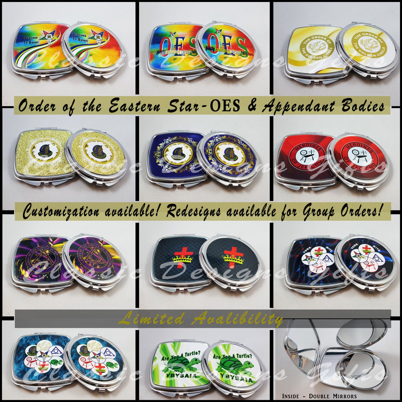 Order of the Golden Circle Compact Mirror: Personalized OES Gift - Etsy