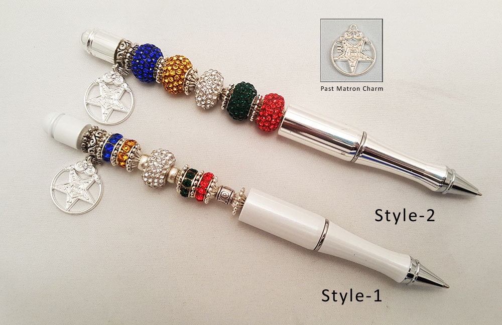 Pens Paper Ladies Women OES Order of Eastern Star Bling Writing Pen ...