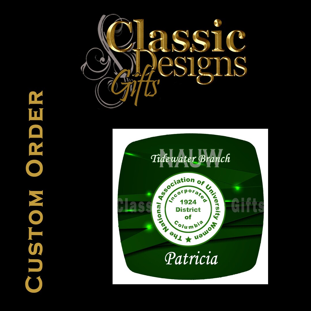 Custom NAUW Green Compact Mirrors, Personalized Compact Hand Mirrors ...