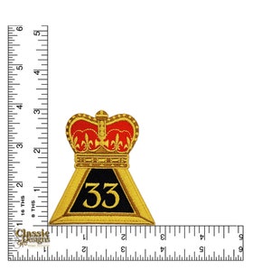 Scottish Rite 33rd Degree Crown Patch: Freemason Iron-on Applique - Etsy