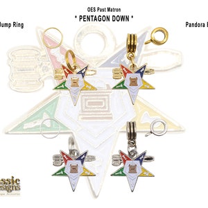 OES Past Matron Charms With Gavel - Order of the Eastern Star 5-star ...