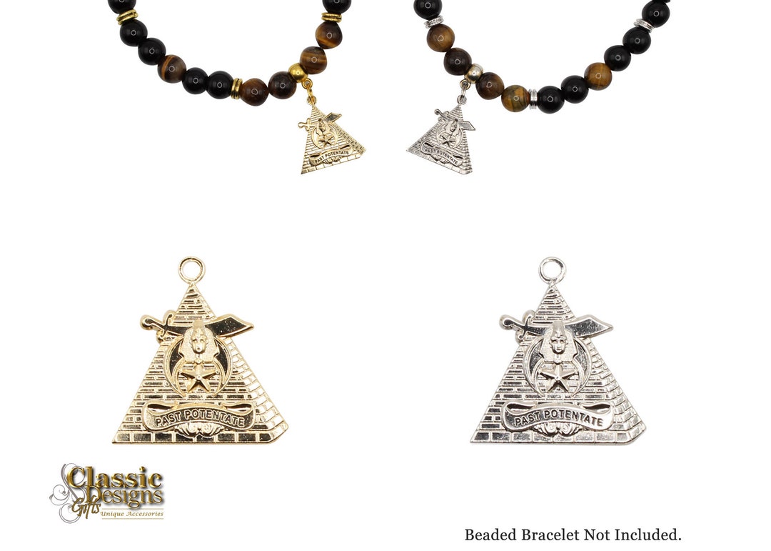 Shriners Past Potentate Charm: Pyramid Scimitar Crescent Star Jewelry ...