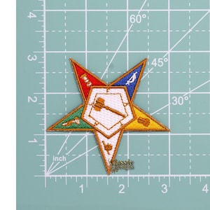 Oes-worthy Matron Embroidery Iron On/sew on Patch, 3” 5-point Star ...