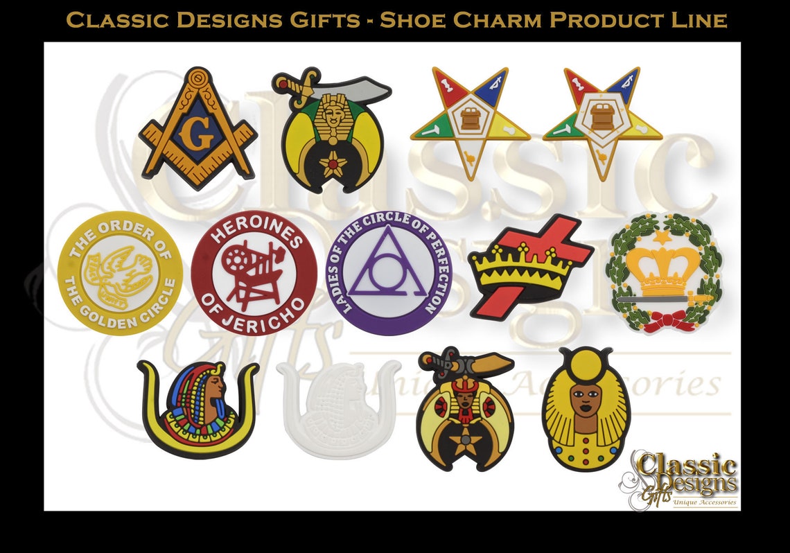 Masonic Shoe Charm: Freemason Square and Compass Symbol - Etsy