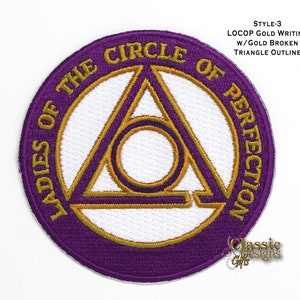 LOCOP Masonic Patch: Ladies of the Circle of Perfection Embroidery - Etsy