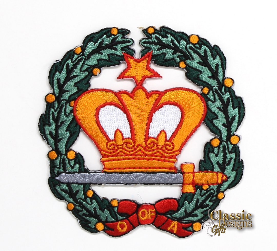 Order of the Amaranth Embroidered Patch: Crown & Sword Iron-on/sew-on ...