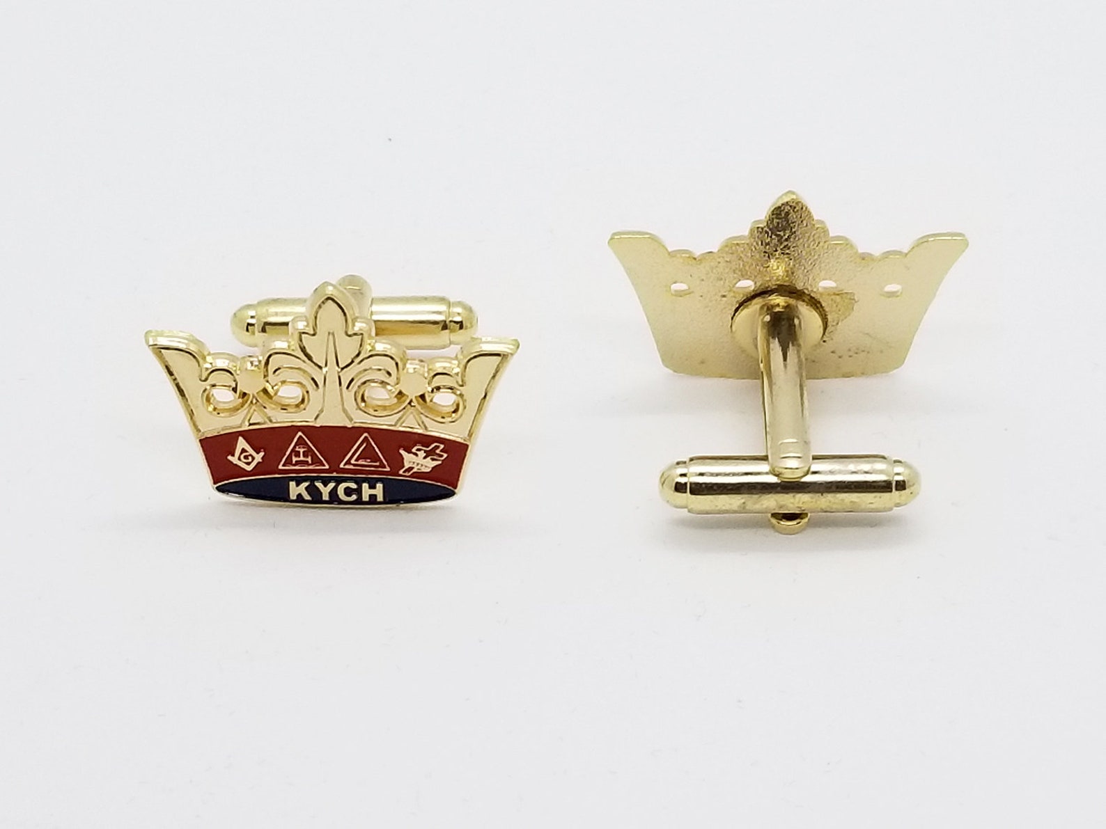 Masonic KYCH Gold-tone Tie Clip, Cufflinks & Lapel Pin Set - Etsy